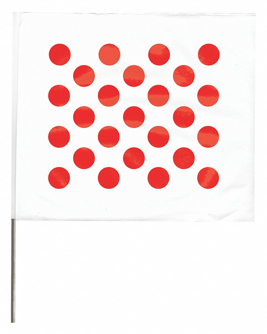 4 in x 5 in Flag Size (HxW), 18 in Staff Ht, Marking Flag - 3JUV8 ...