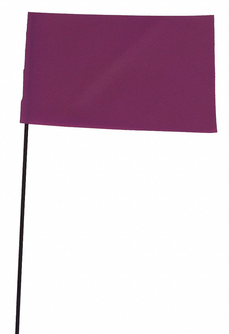 5 in x 8 in Flag Size (HxW), 36 in Staff Ht, Marking Flag - 3JVU2|3JVU2 ...