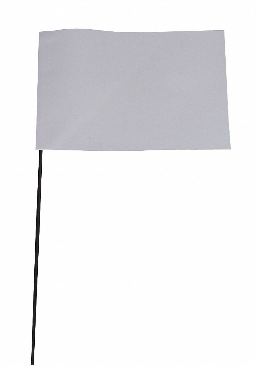 2 1/2 in x 3 1/2 in Flag Size (HxW), 36 in Staff Ht, Marking Flag ...