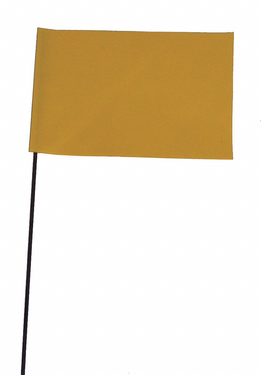 2 1/2 in x 3 1/2 in Flag Size (HxW), 36 in Staff Ht, Marking Flag ...