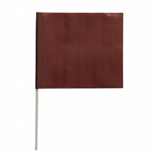 4 in x 5 in Flag Size (HxW), Brown, Marking Flag - 3JVA8|F4524BRN-200 ...