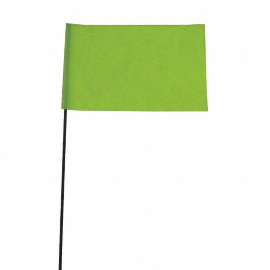 2 1/2 in x 3 1/2 in Flag Size (HxW), 30 in Staff Ht, Marking Flag ...
