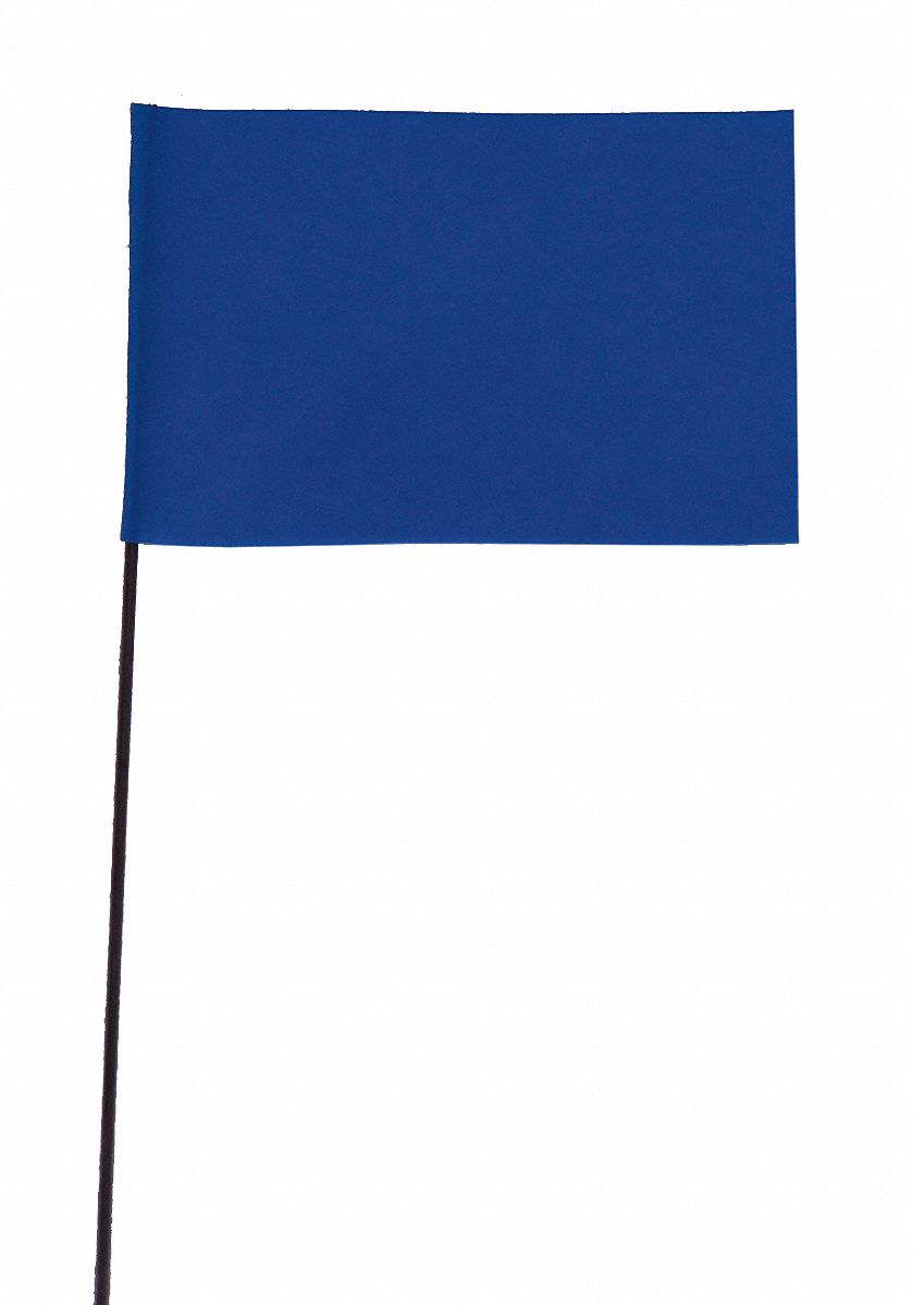 2 1/2 in x 3 1/2 in Flag Size (HxW), 30 in Staff Ht, Marking Flag ...