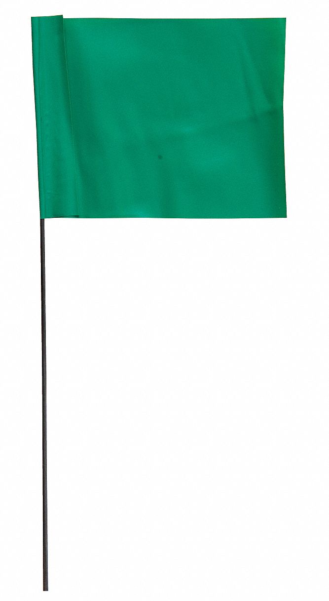 2 1/2 in x 3 1/2 in Flag Size (HxW), 30 in Staff Ht, Marking Flag ...