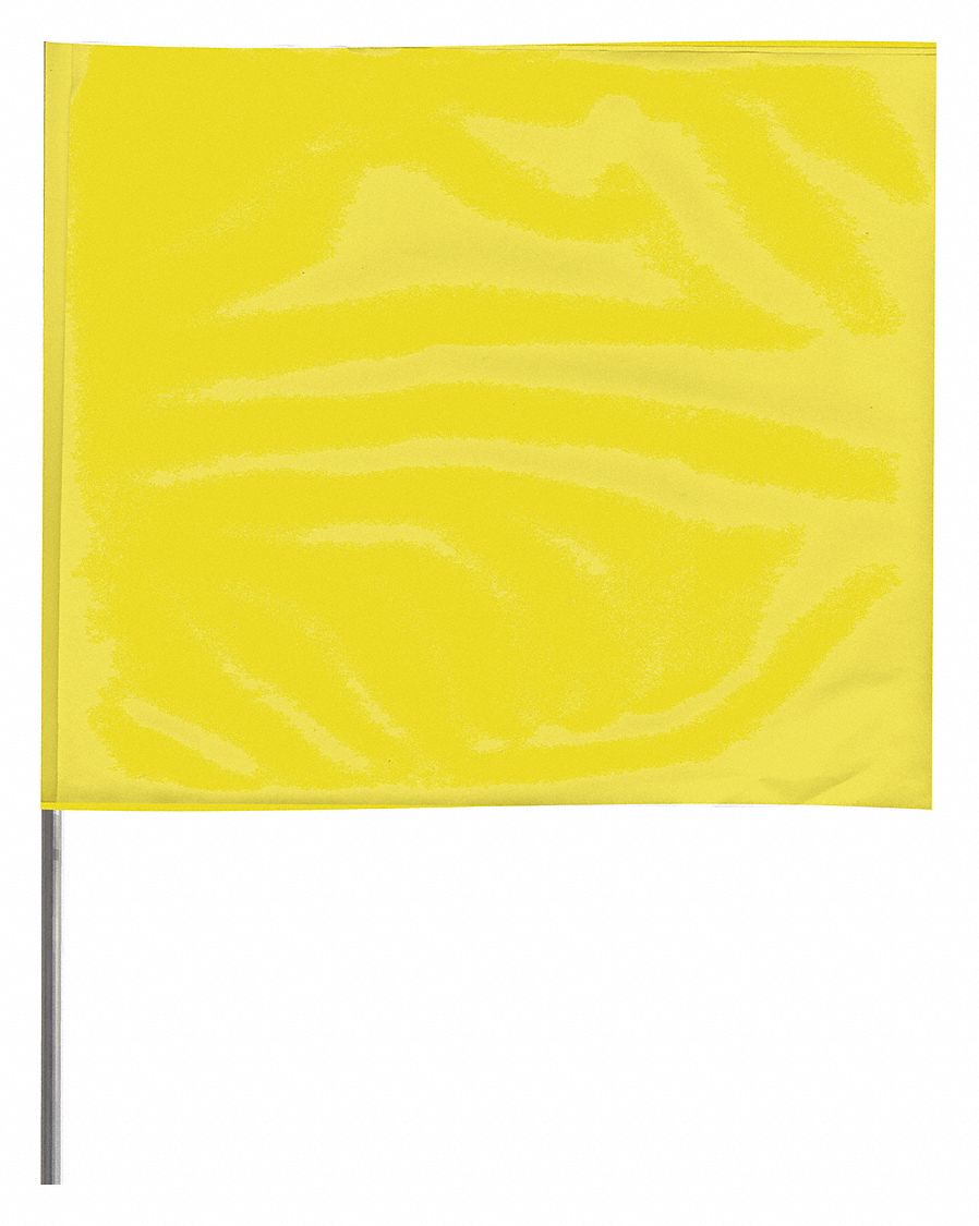 APPROVED VENDOR MARKING FLAG, 30", YELLOW,PVC,PK100 - 26735 - WWG3JVG6 ...