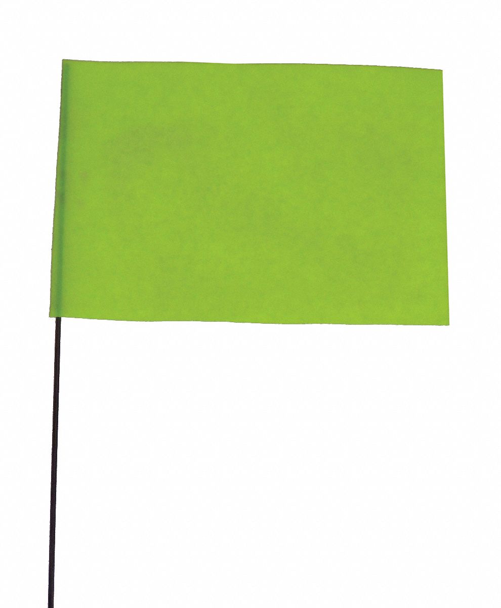 4 in x 5 in Flag Size (HxW), 30 in Staff Ht, Marking Flag - 3JVG9|3JVG9 ...