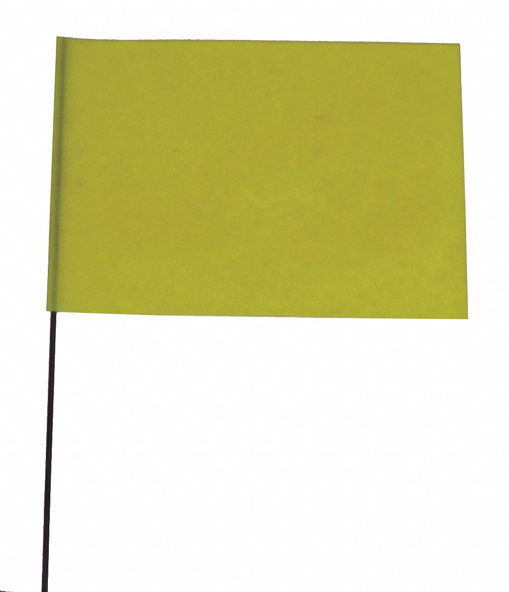 5 in x 8 in Flag Size (HxW), 36 in Staff Ht, Marking Flag - 3JVT4|3JVT4 ...