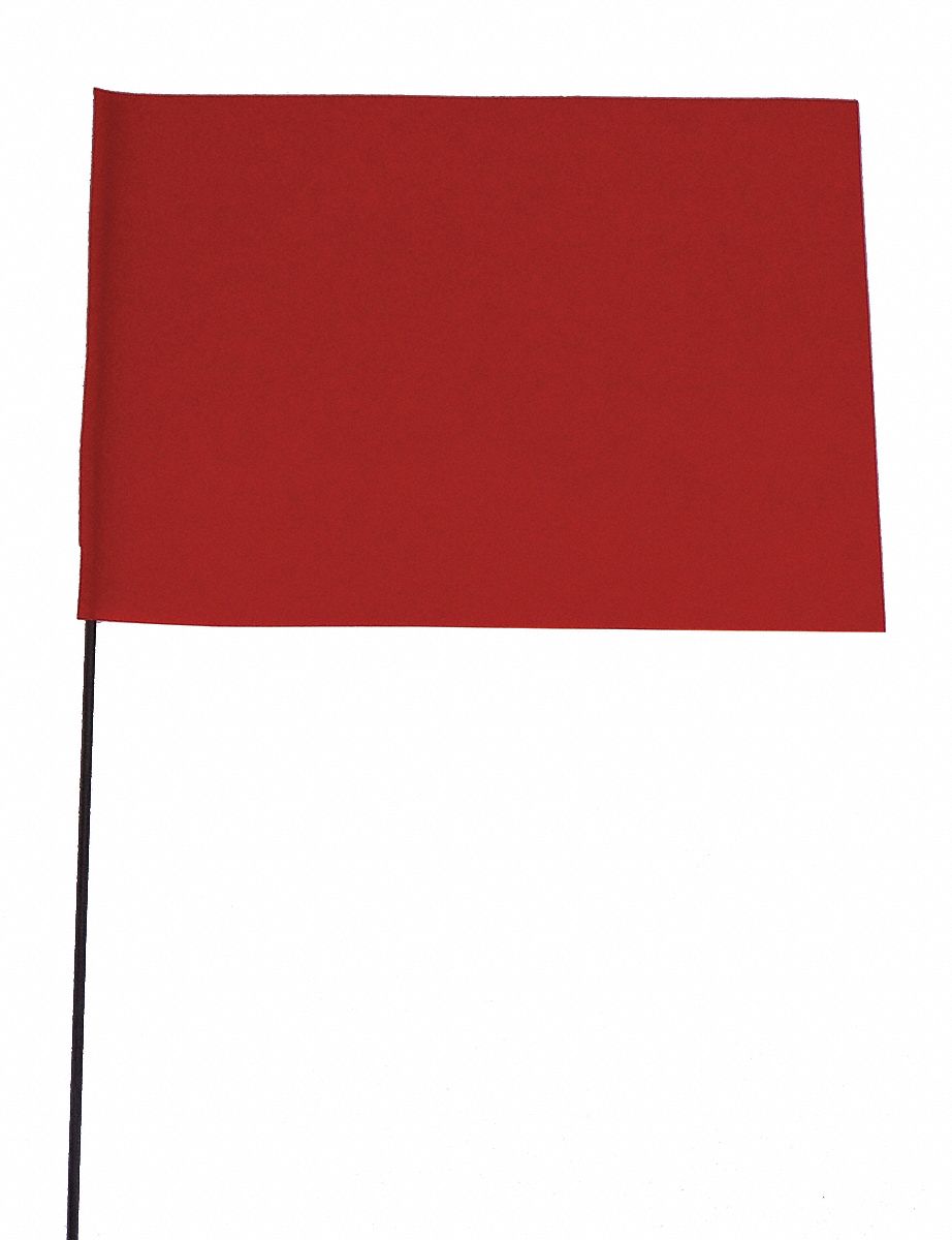 4 in x 5 in Flag Size (HxW), 30 in Staff Ht, Marking Flag - 3JVJ3|3JVJ3 ...