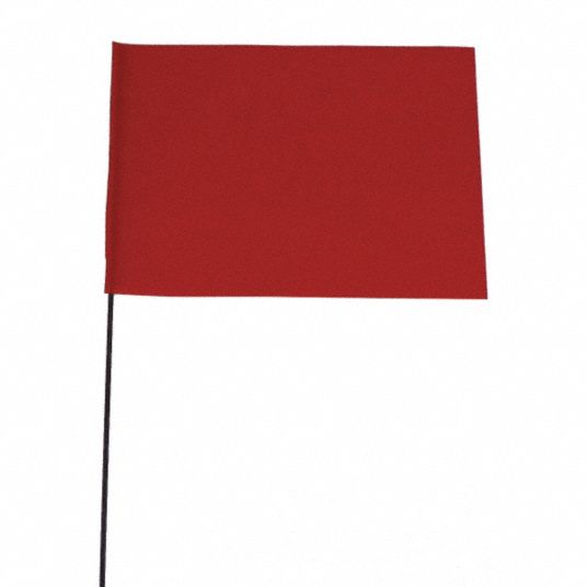 4 in x 5 in Flag Size (HxW), 30 in Staff Ht, Marking Flag - 3JVJ3|3JVJ3 ...