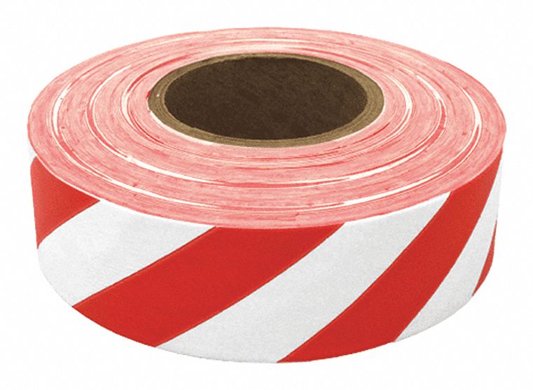 Red/White, No Legend, Flagging Tape - 3JWC9|SWR-200 - Grainger