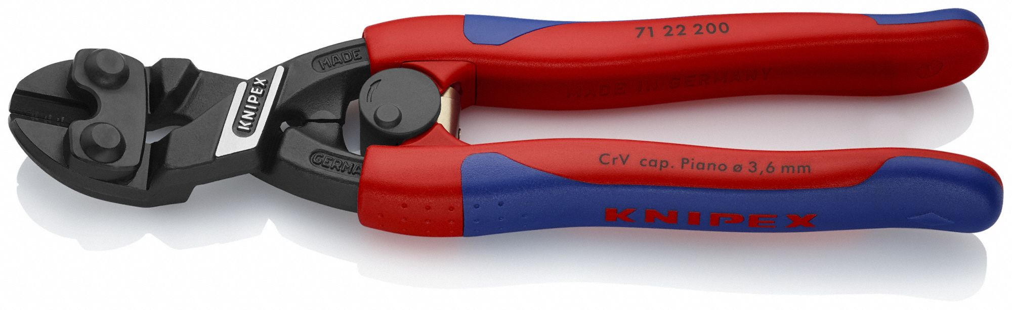 KNIPEX Bolt Cutters: Steel, For 1/4 in Max Dia Soft Steel, For 3/16 in ...