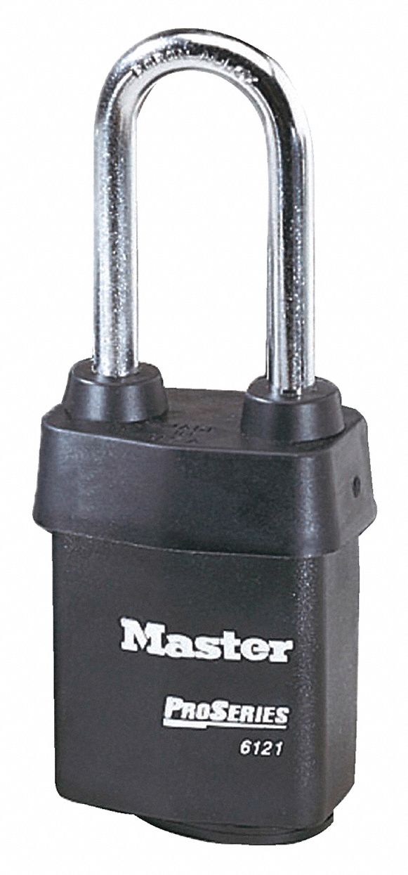 MASTER LOCK Padlock: 2 1/2 in Vertical Shackle Clearance, 7/8 in ...