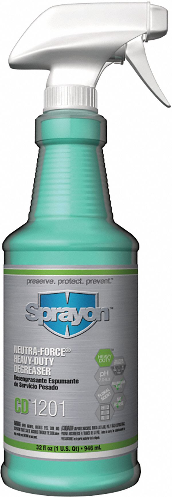SPRAYON Degreaser: Solvent Based, Trigger Spray Bottle, 32 oz Container ...