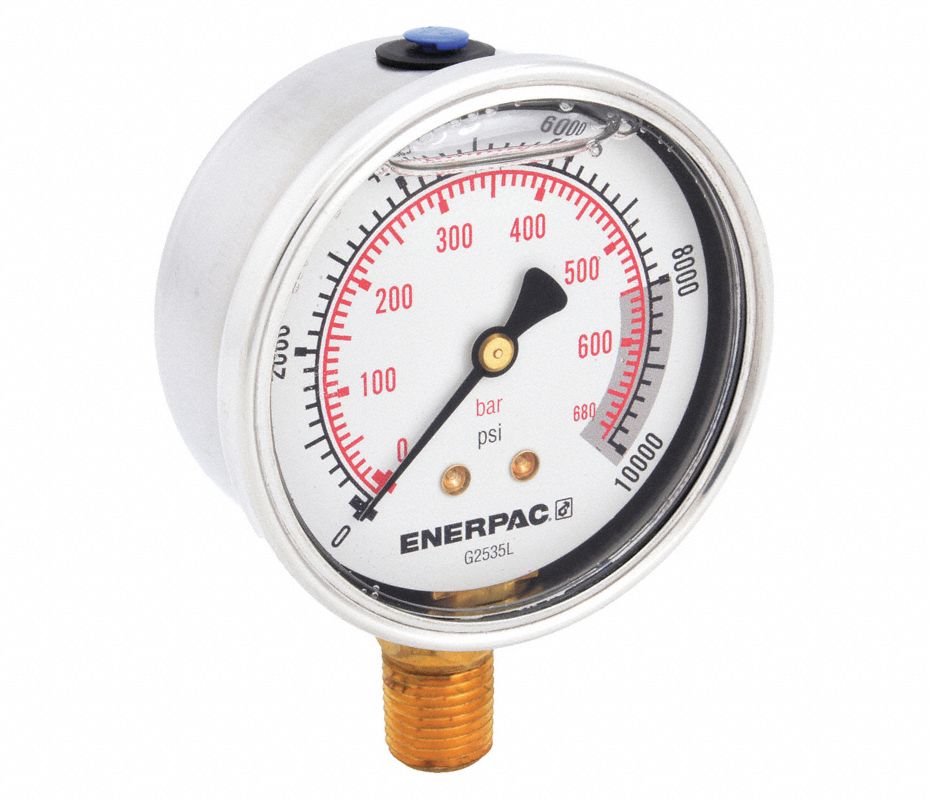 ENERPAC Manómetro,1/4"MNPT,0 a 10000 psi,R. Líq - 3KD57 | G2535L ...