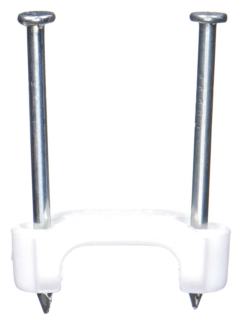THOMAS & BETTS, Cable Staple, 1/2 in Crown Wd, Cable Staple,White,1/2 ...