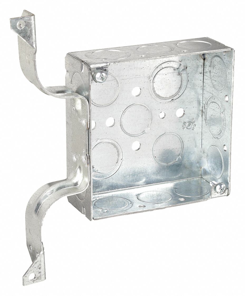 RACO Caja Cuadrada, 1-1/2" Profundidad Nominal, 4" Ancho Nominal, 4 ...
