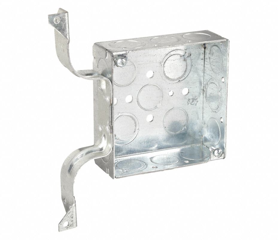 RACO Caja Cuadrada, 1-1/2" Profundidad Nominal, 4" Ancho Nominal, 4 ...