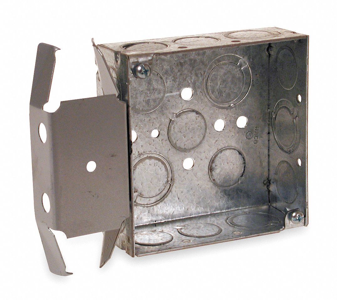 RACO Caja Cuadrada, 1-1/2" Profundidad Nominal, 4" Ancho Nominal, 4 ...