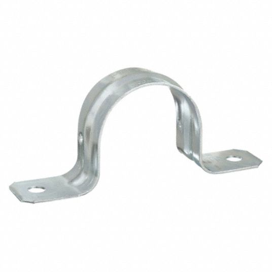 Steel, RMC, Two Hole Conduit Strap - 3KF81|3KF81 - Grainger