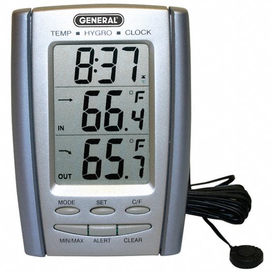 Digital Thermometer, Application Indoor/Outdoor - Grainger