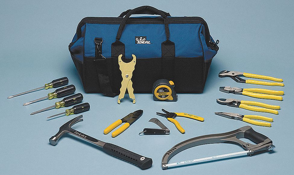 IDEAL 16-PC Electricians Tool Kit - 3KGW8|35-808 - Grainger