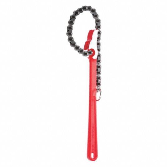 RIDGID Chain Wrench: For 4 in Outside Dia, 15 3/4 in Chain Lg, 12 in ...