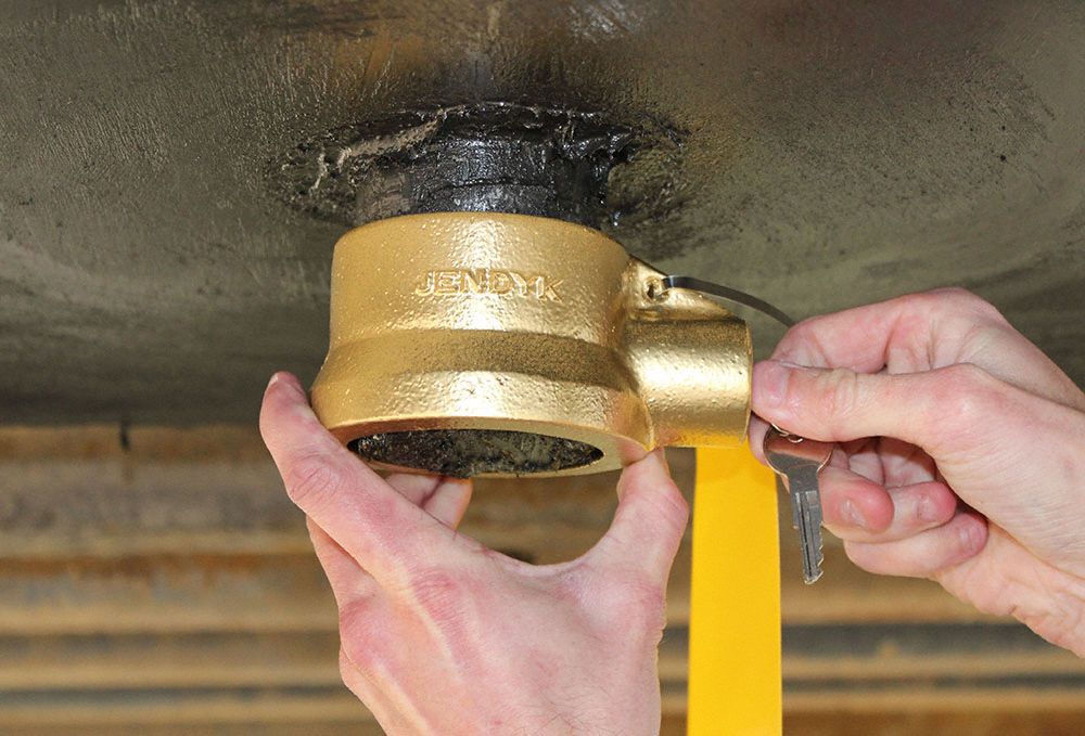 JENDYK Trailer Lock King Pin: King Pin Lock, 2 15/16 in, Powder Coated ...