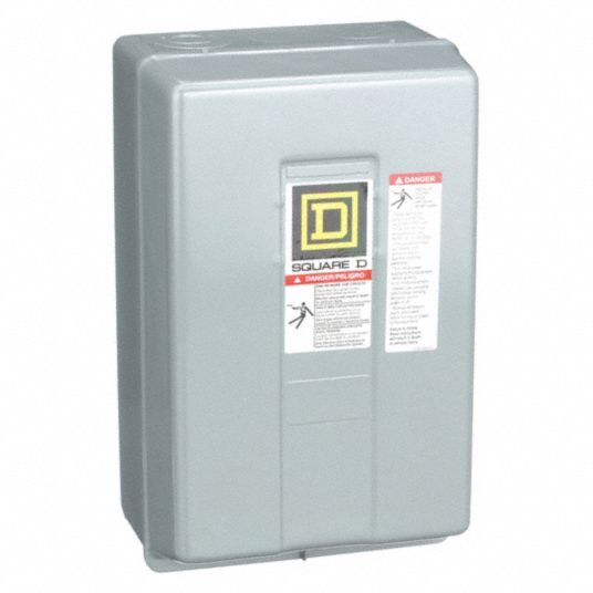 SQUARE D Lighting Magnetic Contactor: 8 Poles, 120V AC, 30 A Full Load ...