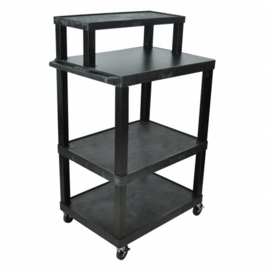 Mobile Workstation, Lightweight, Mobile, Black - Grainger