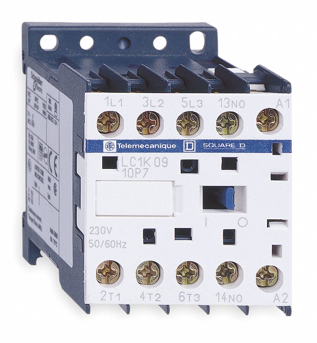 SCHNEIDER, Non-Reversing, 3 Poles, Miniature IEC Magnetic Contactor ...