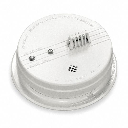 KIDDE 5" Heat Alarm with 85dB @ 10 ft, Horn Audible Alert; 120V AC, 9V ...