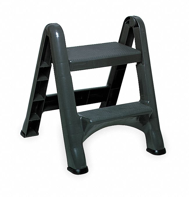 Folding Step Stool,,Plastic - Grainger