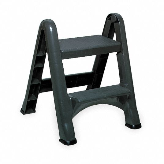Folding Step Stool,,Plastic - Grainger