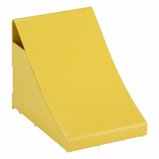 Steel, 8 in Overall Lg, Wheel Chock - 3KR56|3KR56 - Grainger