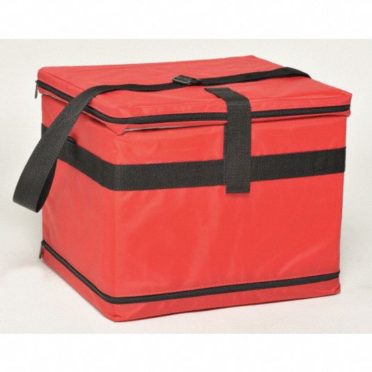 THERMOSAFE Medical Transfer Tote, 0.59 cu. ft., Red Nylon - 3KTN3|198 ...