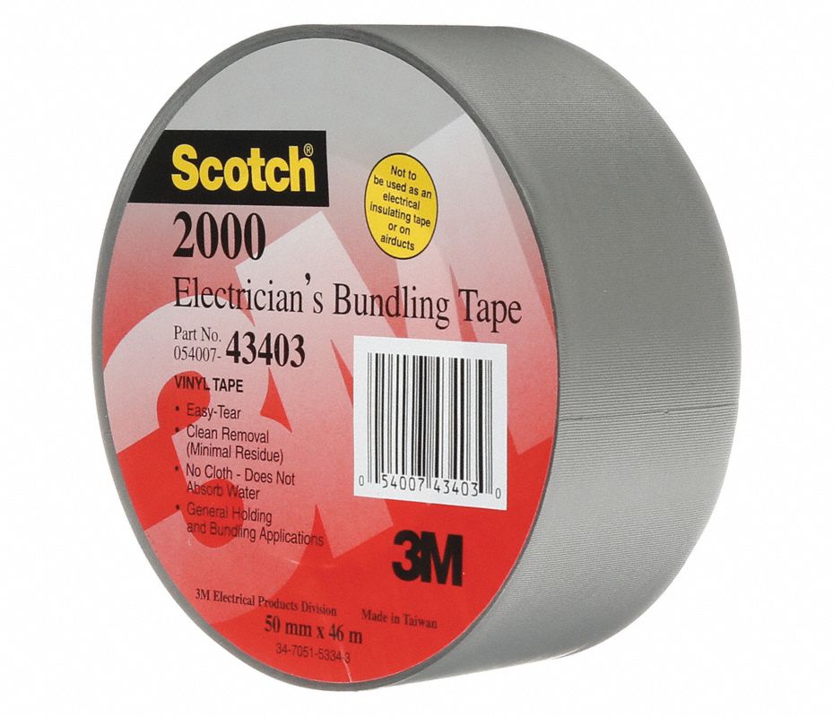 3M Cinta Eléctrica Aislante 2000 Gris Película de Vinilo - 3KUX3 | 2000 ...