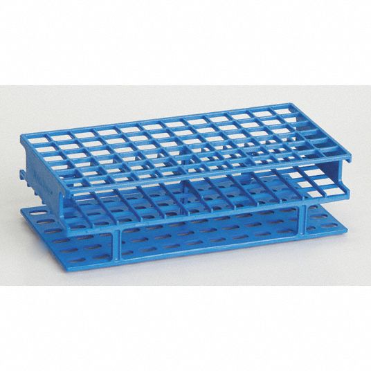 NALGENE Test Tube Rack, 72 Slots, 13mm, Blue - 3KVF9|5970-0313 - Grainger