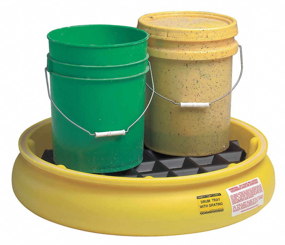 EAGLE Tarima para Control de Derrames de Cubetas 5 gal. Amarillo 31" x ...