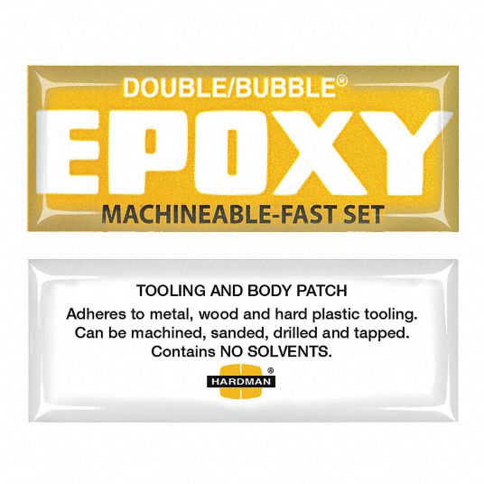 HARDMAN Epoxy Adhesive: Double/Bubble Machineable-Fast Set, Ambient ...
