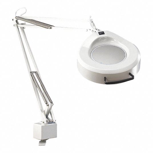 VISION-LUXO Round Magnifier Light, Fluorescent, 45 in Arm Length, 2.25x ...