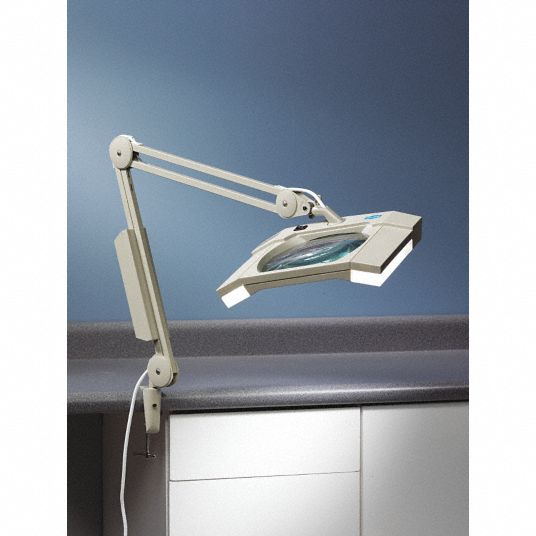 Rectangular Magnifier Light, Fluorescent, 32 in Arm Length, 1.75x ...