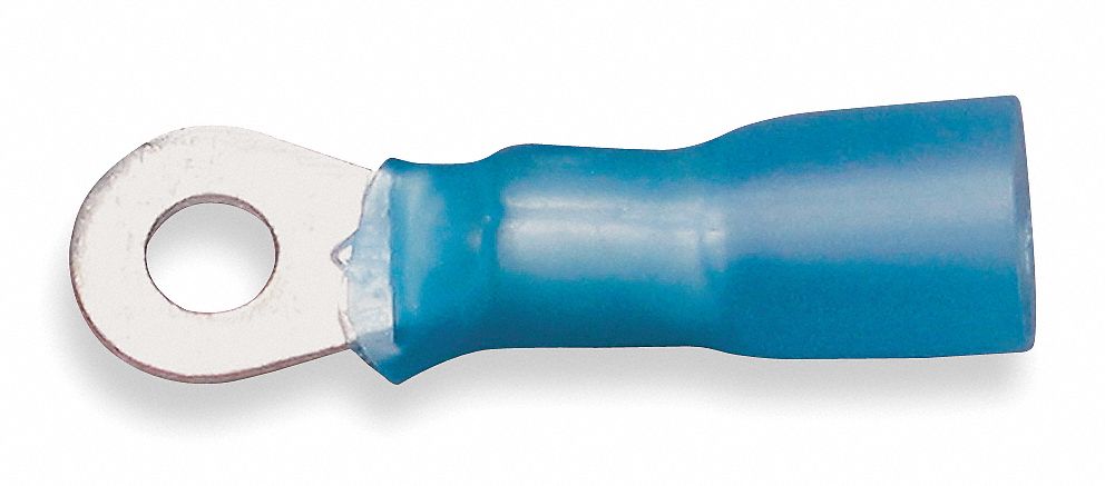 3M Terminal de Anillo,Azul Termoencogible,Costura Soldado,16 a 14 AWG ...