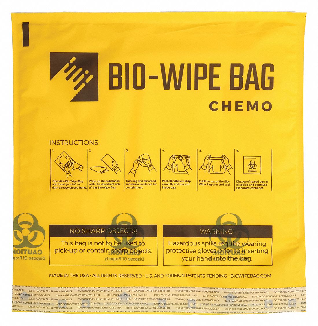 1 gal Capacity, 11 1/2 in Overall Wd, Chemo Waste Bags - 3LCX2|3LCX2 ...