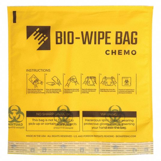 1 gal Capacity, 11 1/2 in Overall Wd, Chemo Waste Bags - 3LCX2|3LCX2 ...