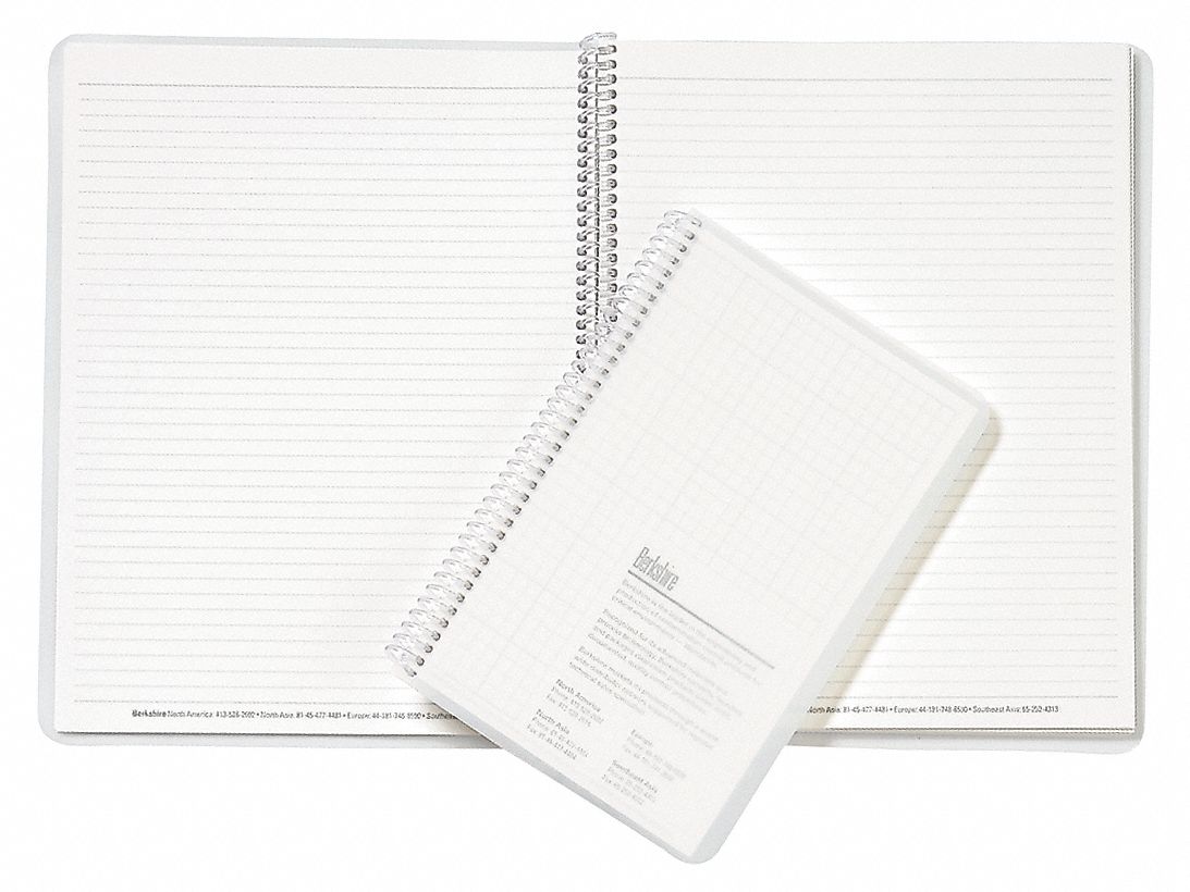 8 in Sheet Wd, 5 in Sheet Lg, Cleanroom Notebook - 3LDN5|BSNB.0508CR.2 ...