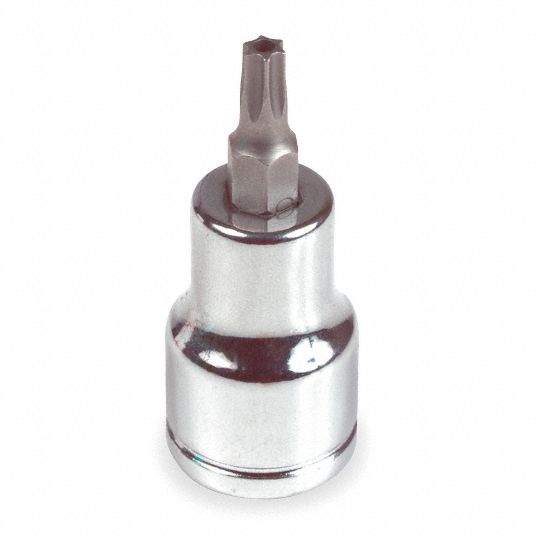 WESTWARD Socket Bit: 3/8 in Drive Size, Tamper Resistant Torx Tip, T20 ...