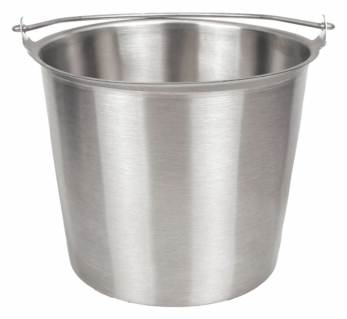 3.5 gal Capacity - oz, 304 3/4 mm Dia, Laboratory Pail - 3LEF8|58160 ...