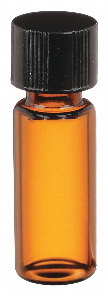 Borosilicate Glass, 2 mL Capacity - mL, Vial with Cap - 3LEH5|3LEH5 ...