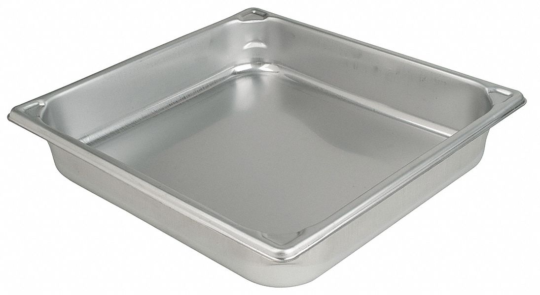 Stainless Steel, 2 1/2 in Overall Ht, Dimpled-Rim Pan - 3LEN3|30122 ...