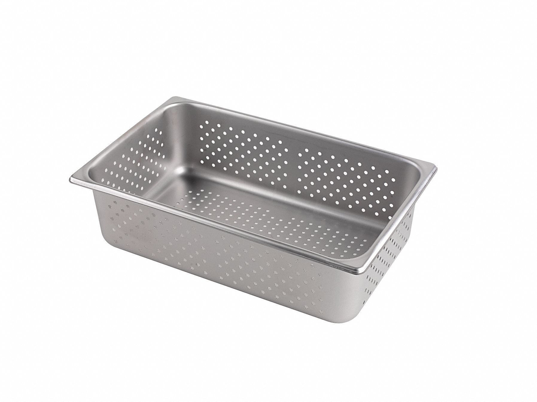 Perforated Tray, Stainless Steel, 6 in Height, 12 3/4 in Width, 20 3/4 ...